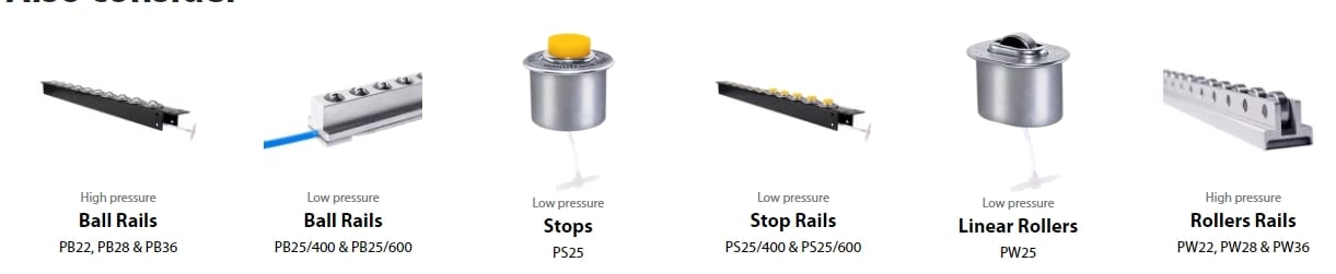 Omnitrack Pneumatic Ball Transfer Units